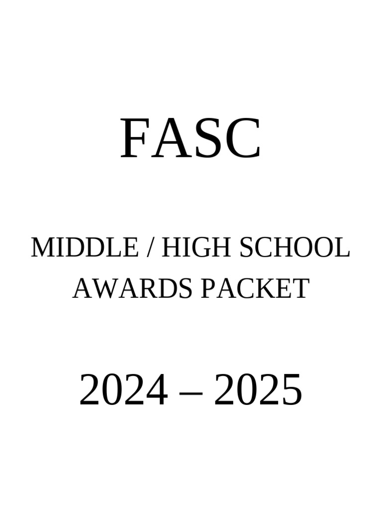 FASC Awards Program Guidelines 2024-2025 | PDF | Committee | Voting