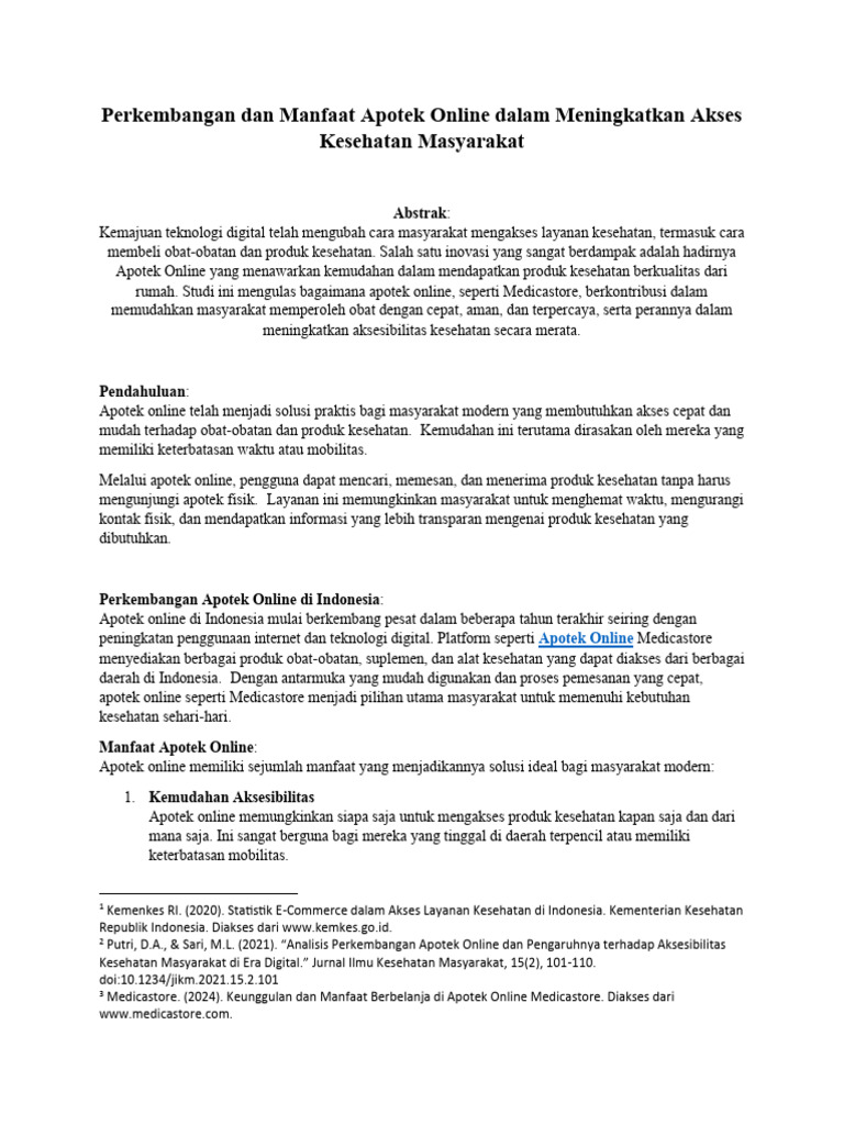 Jurnal Ilmiah Medicastore | PDF