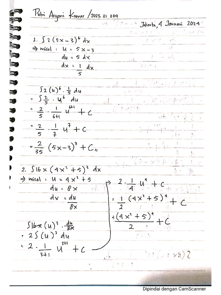 Integral Substitusi Pdf