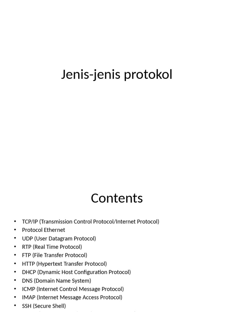Jenis-jenis protokol | PDF