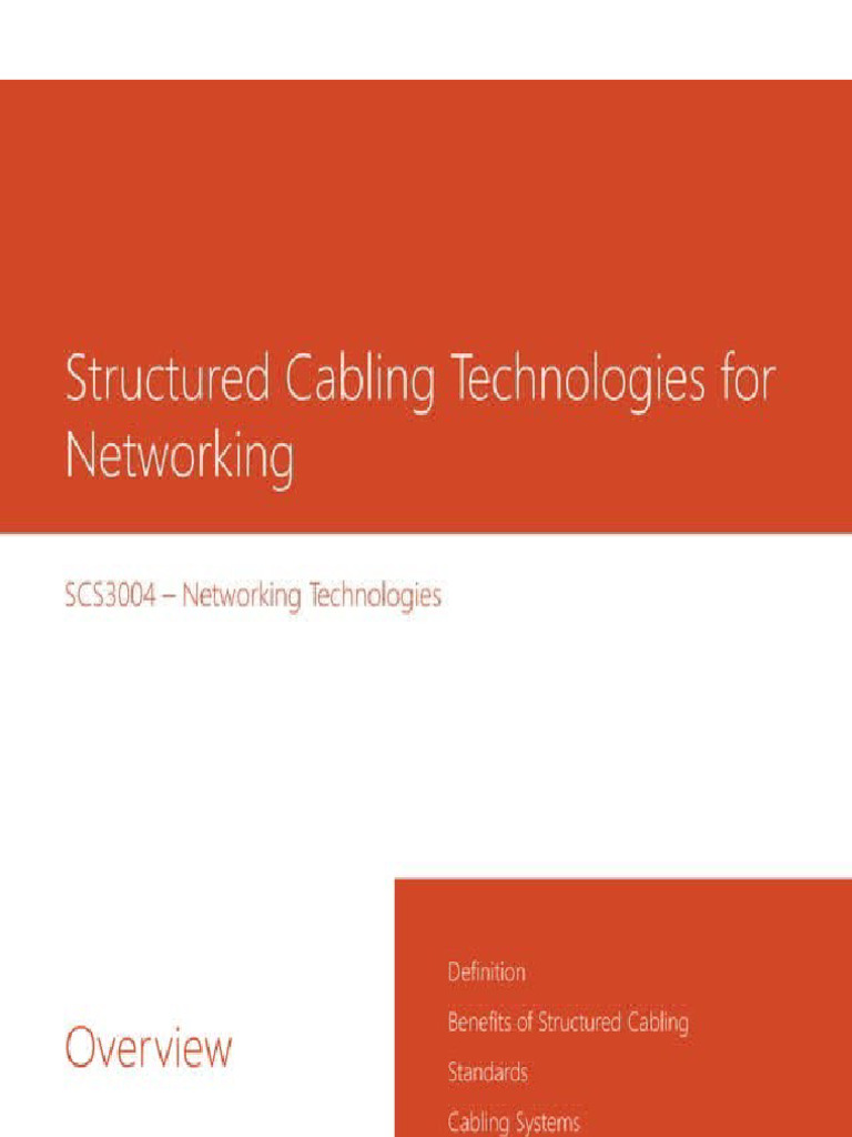 Structure Cabling System | PDF