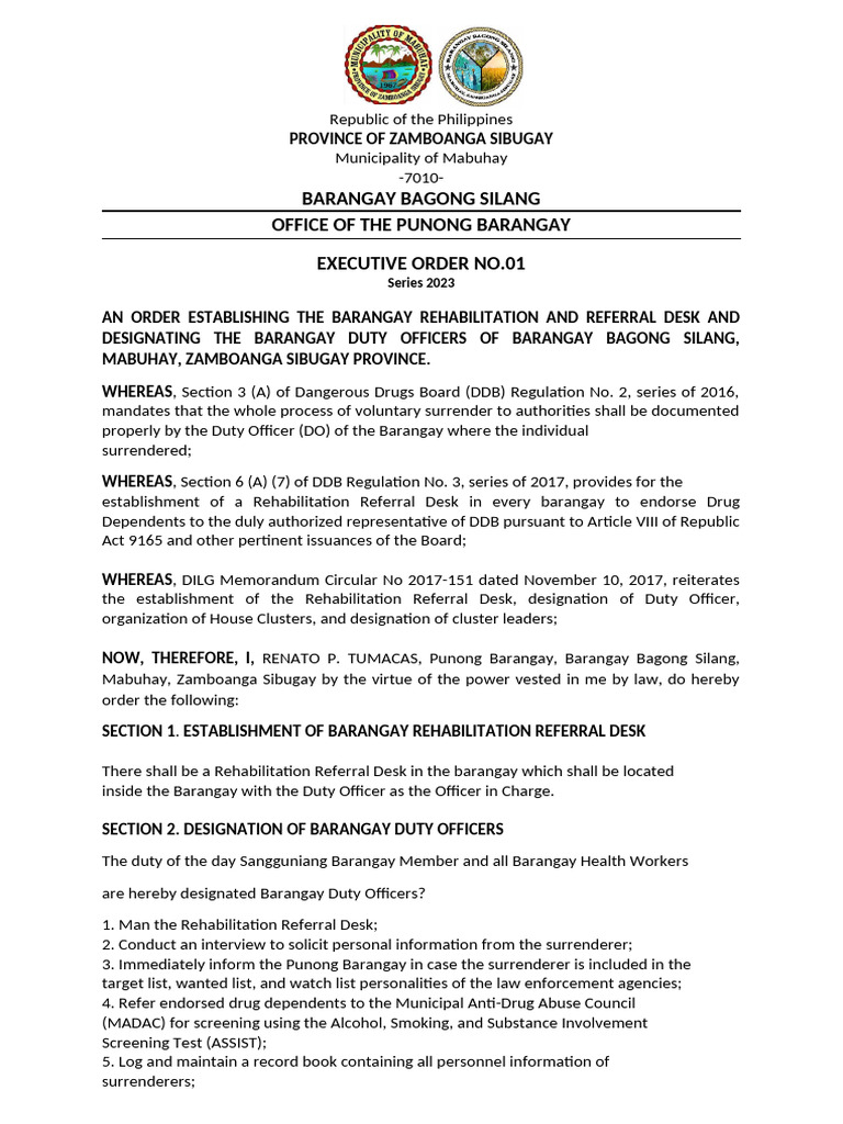 EO DESIGNATING | PDF | Social Aspects Of Psychoactive Drugs | Justice