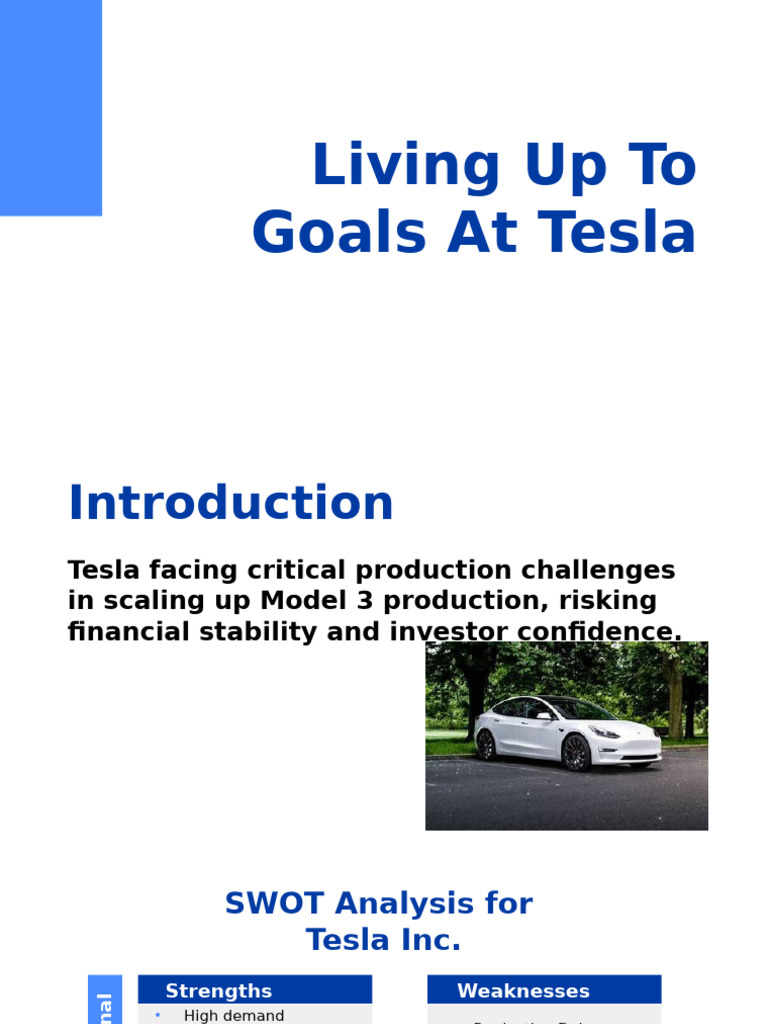 Tesla's Production Goals and Challenges | PDF | Career & Growth | Business
