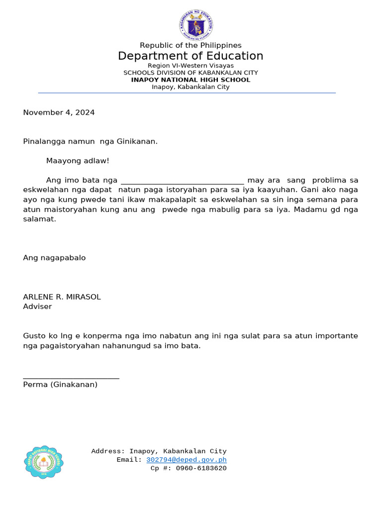 Letter of Communication | PDF