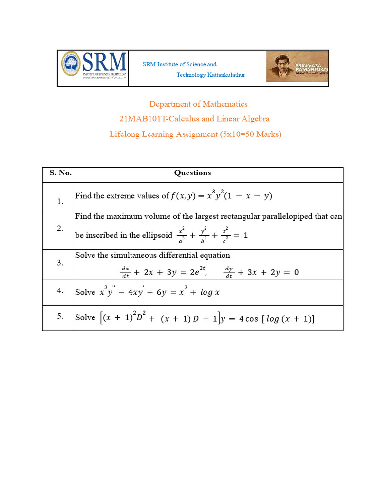 21MAB101T Lifelong Learning Assignment | PDF | Teaching Methods & Materials
