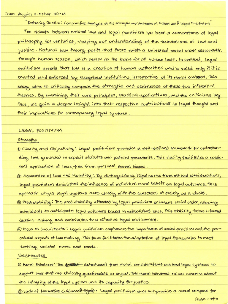 Legal Positivism VS Natural Law | PDF Legal Positivism VS Natural Law | PDF