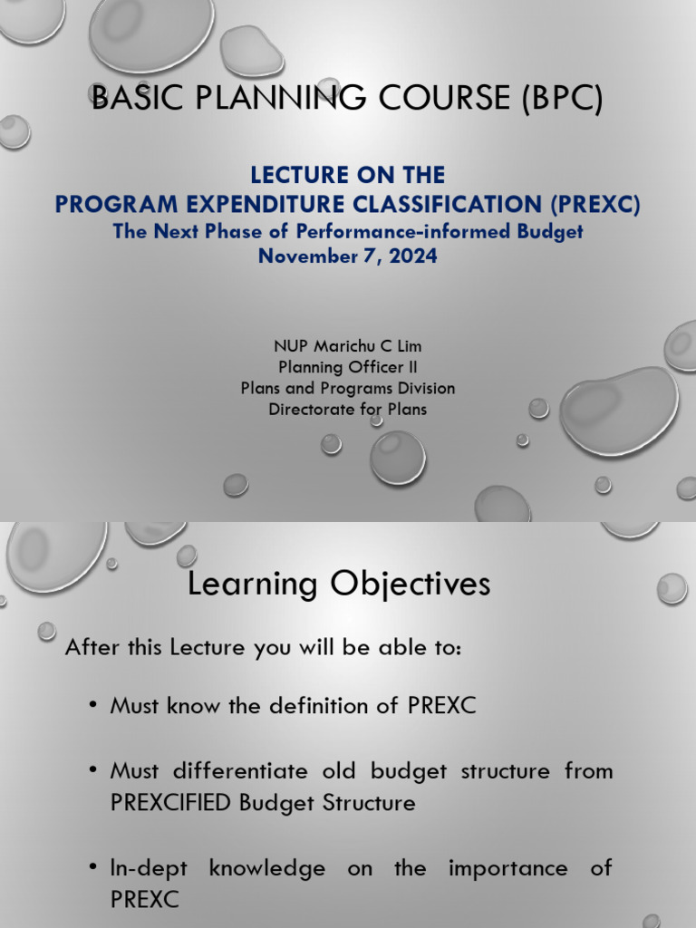 BPC 2024 - PREXC November 7 J 2024 Final | PDF | Budget | Smuggling