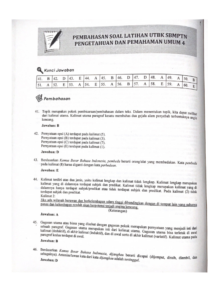 Dan Pemahaman Umum 4 PDF | PDF