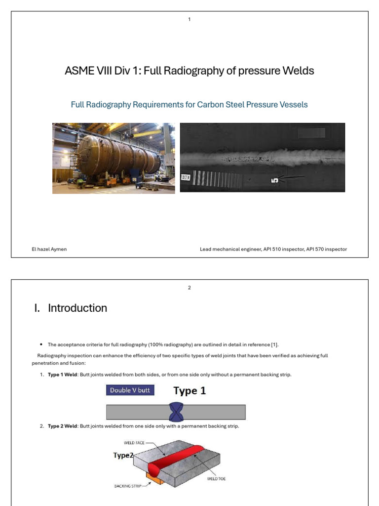 Full Radiography in Pressure Vessels | PDF | Industrial Processes | Mechanical Engineering