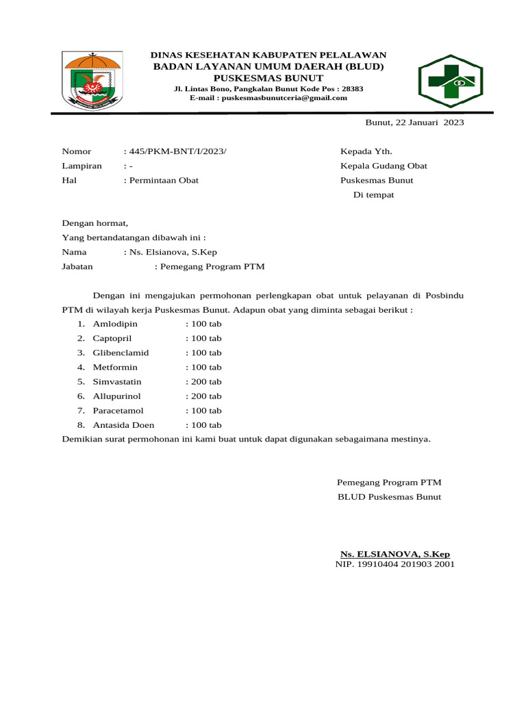 Permintaan Obat | PDF