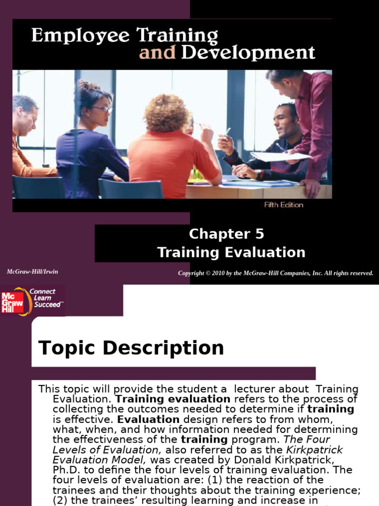 Training Evaluation: Mcgraw-Hill/Irwin | PDF | Evaluation | Cognition