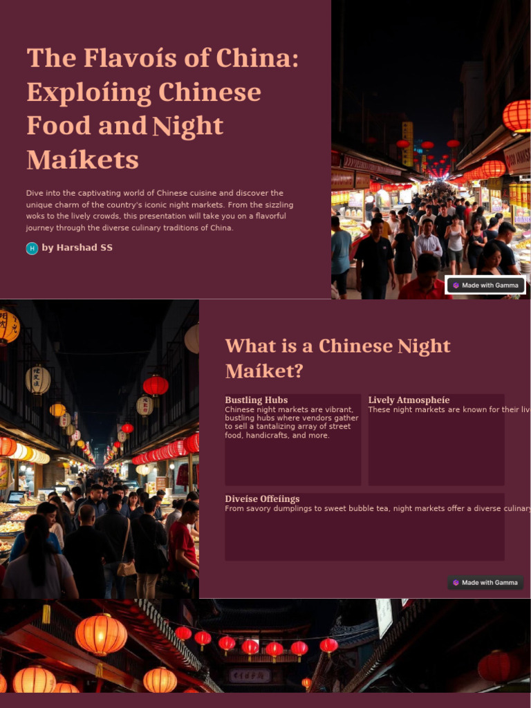 The Flavors of China Exploring Chinese Food and Night Markets | PDF ...