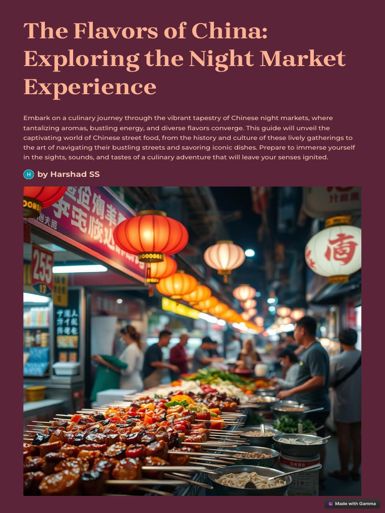Chinese Night Market Food Guide | PDF | Chinese Cuisine | Cuisine