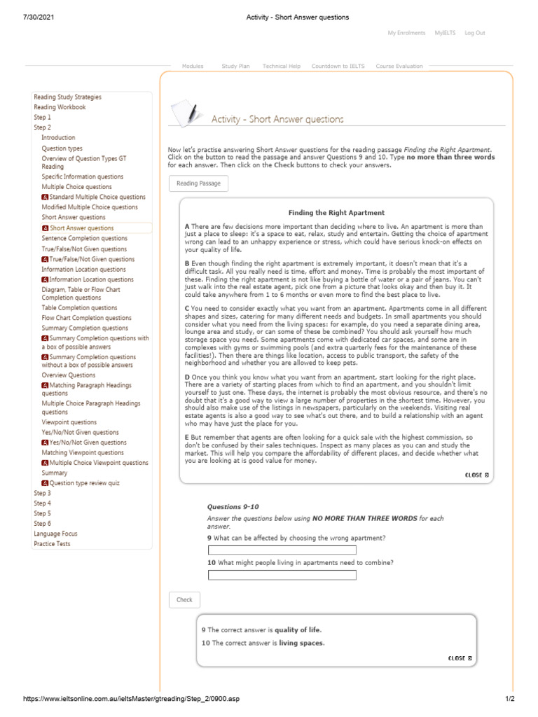 Activity - Short Answer Questions | PDF | Multiple Choice