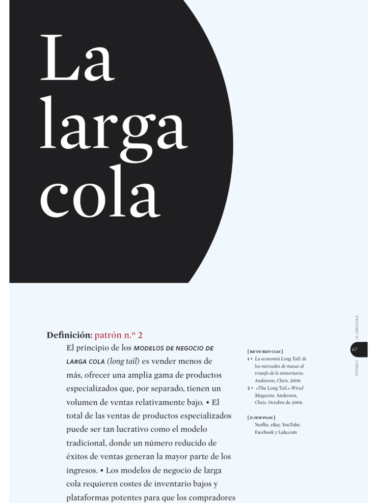 Patrón de Larga Cola - Cap 2 - Generación de Modelo de Negocios. | PDF ...