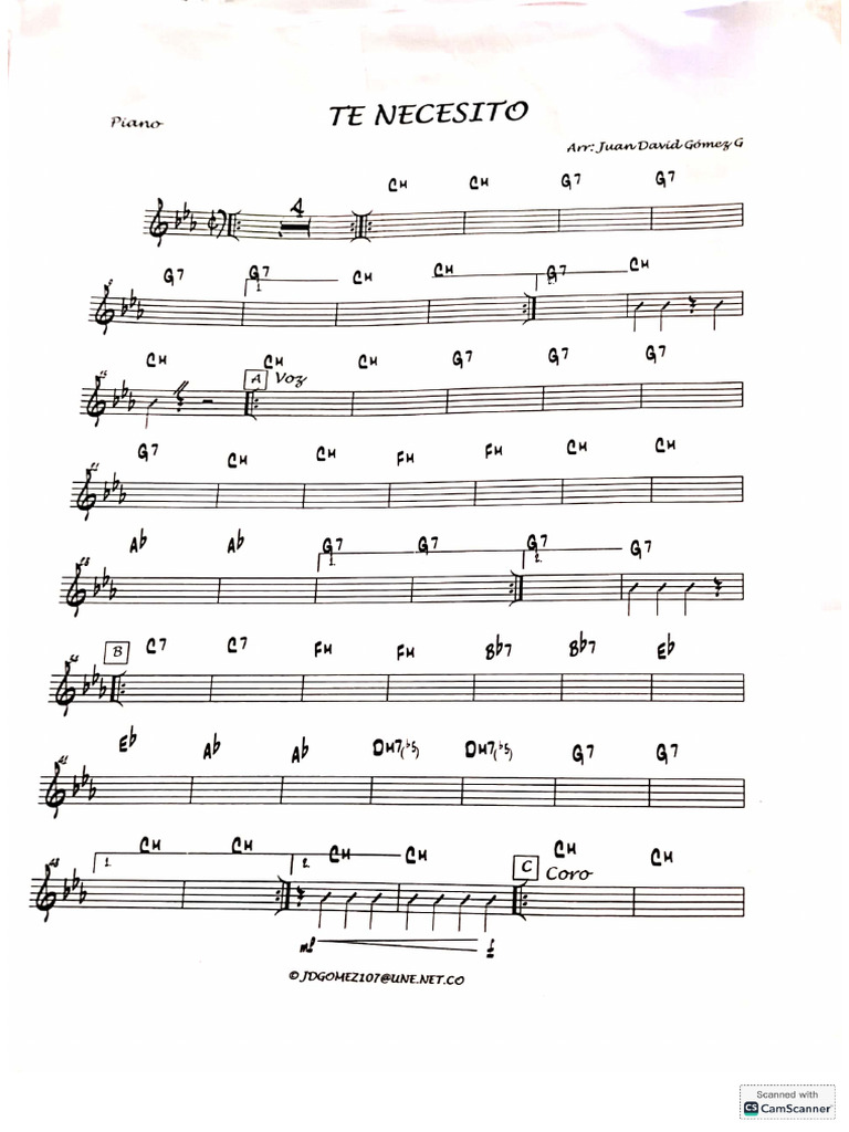 Te Necesito | PDF