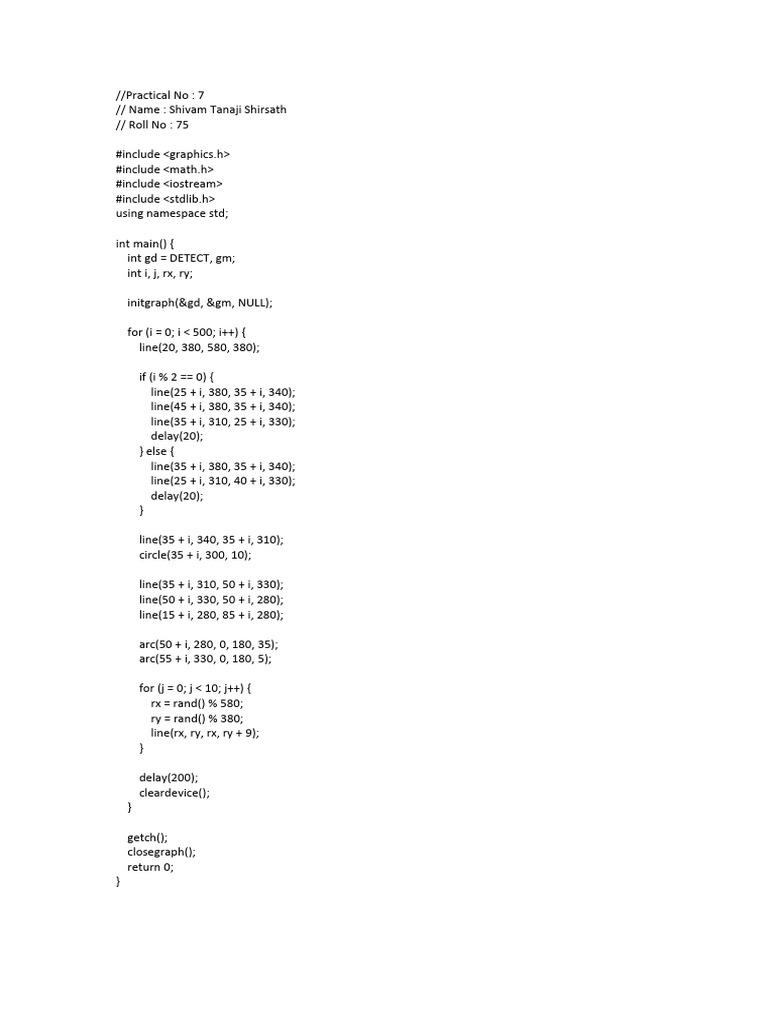 Practical No. 7 Shivam | PDF