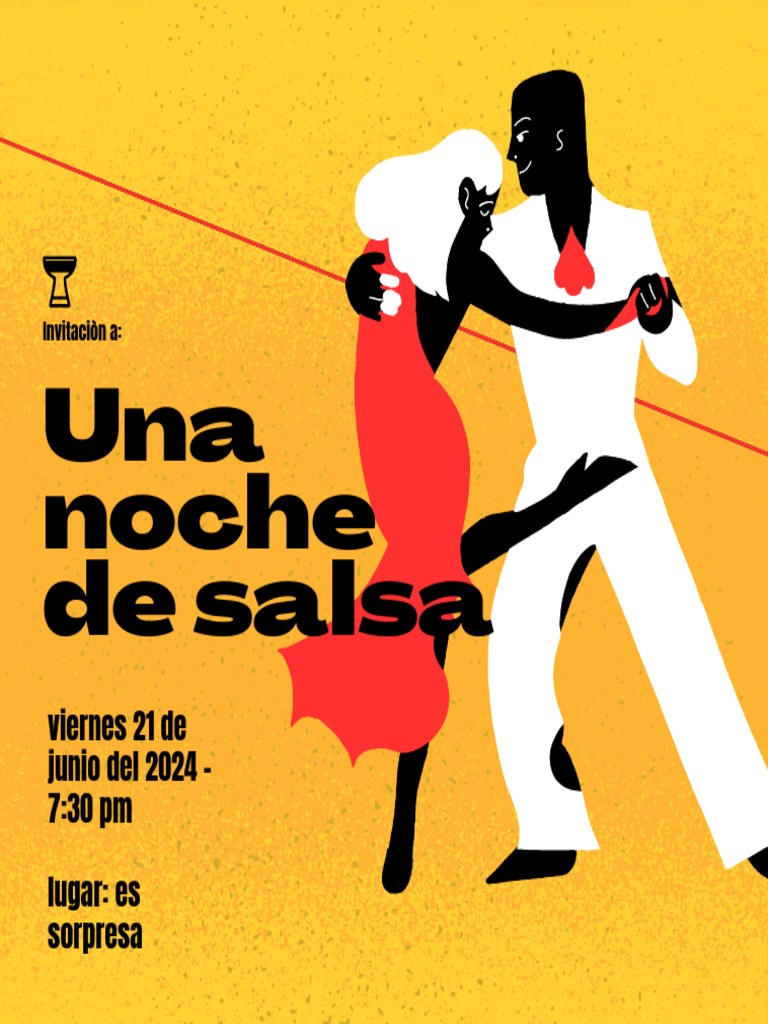 Portada Álbum de Música Salsa Con Ilustración de Bailarines, Blanco ...