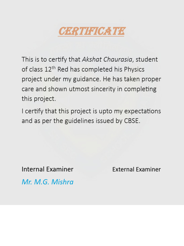 Physics Certificate Logo | PDF