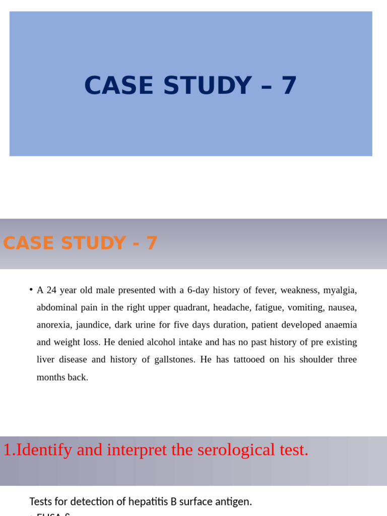 Hepatitis B Case Study Analysis | PDF