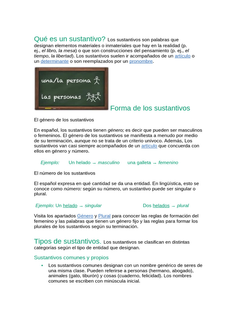 Qué Es Un Sustantivo 2 | PDF | Sustantivo | Asunto (gramática)