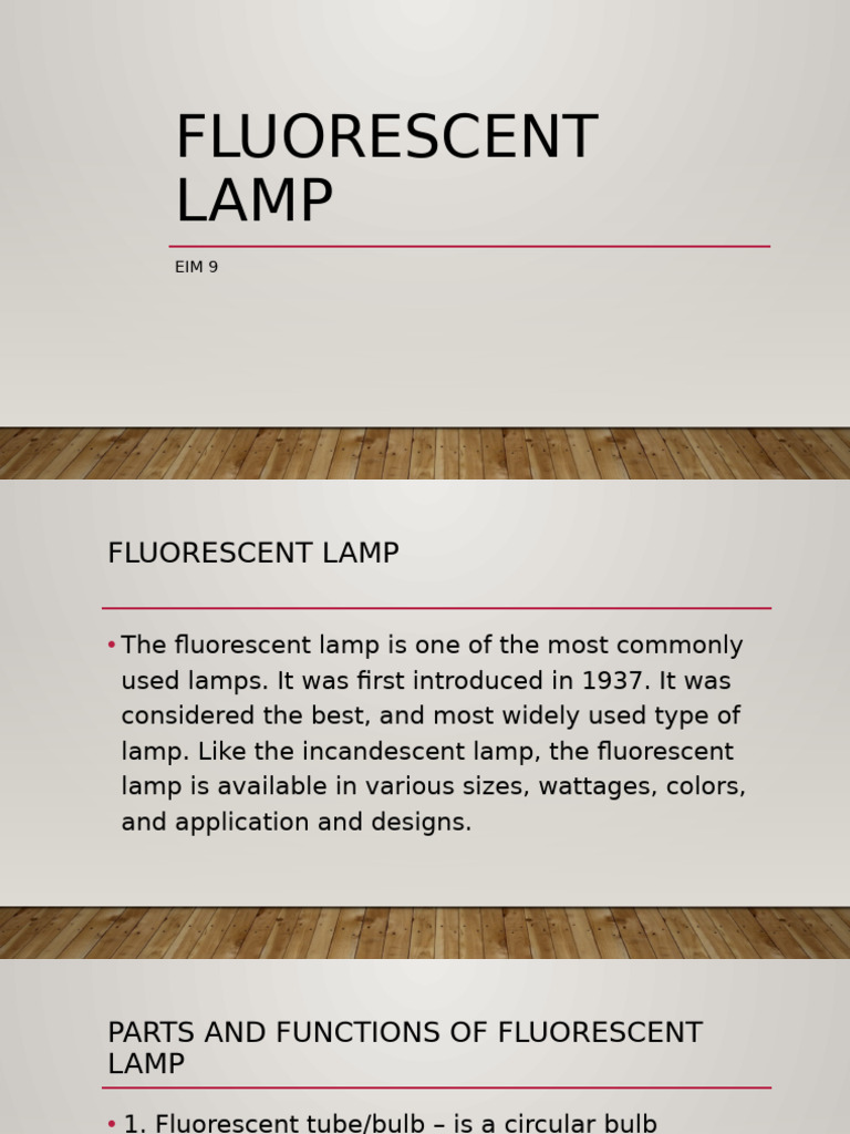 Fluorescent Lamp | PDF | Home & Garden | Science & Mathematics