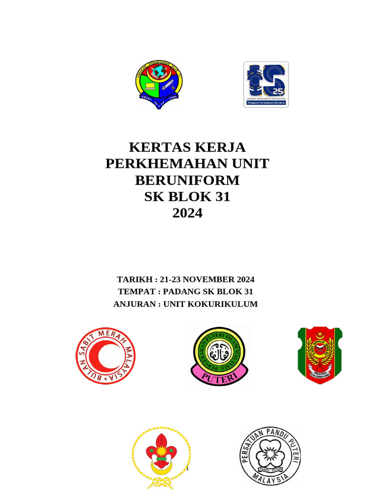 Perkhemahan Ub SK Blok 31 November 2024 | PDF