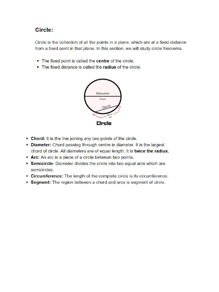 9 - Circle-Important Points | PDF