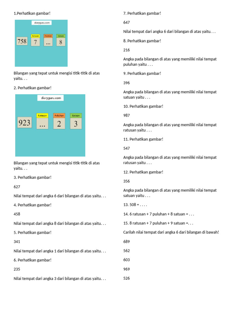 Mat Kelas 3 Zainul | PDF