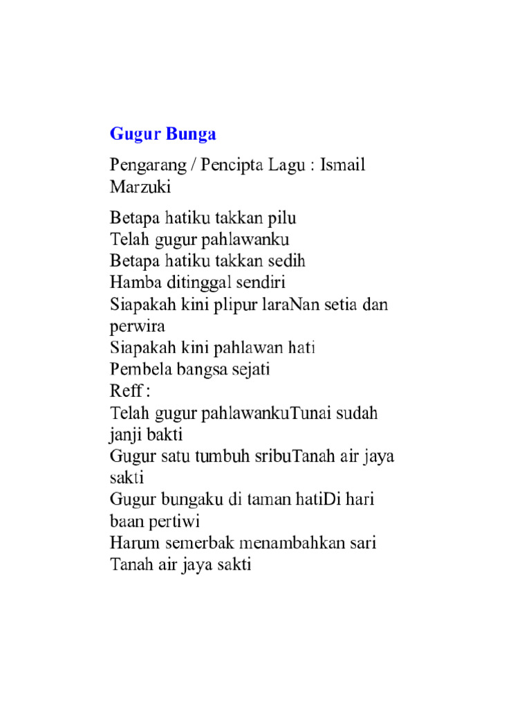 Gugur Bunga | PDF