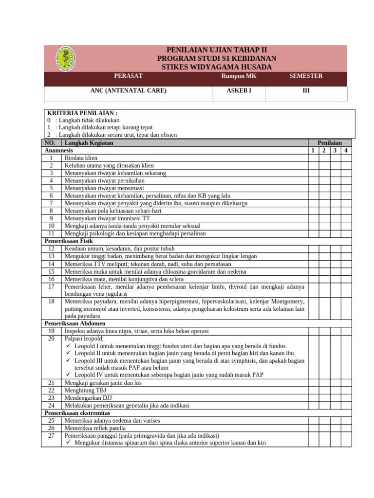 Checklist Anc | PDF