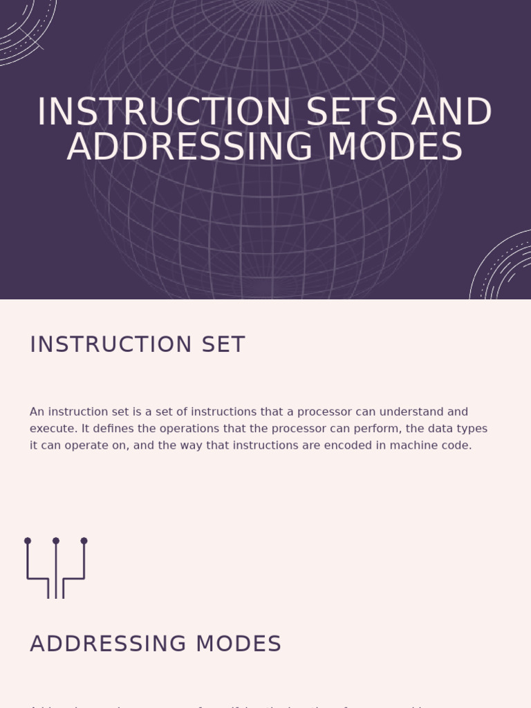 Instruction Sets and Addressing Modes | PDF | Central Processing Unit | Office Equipment