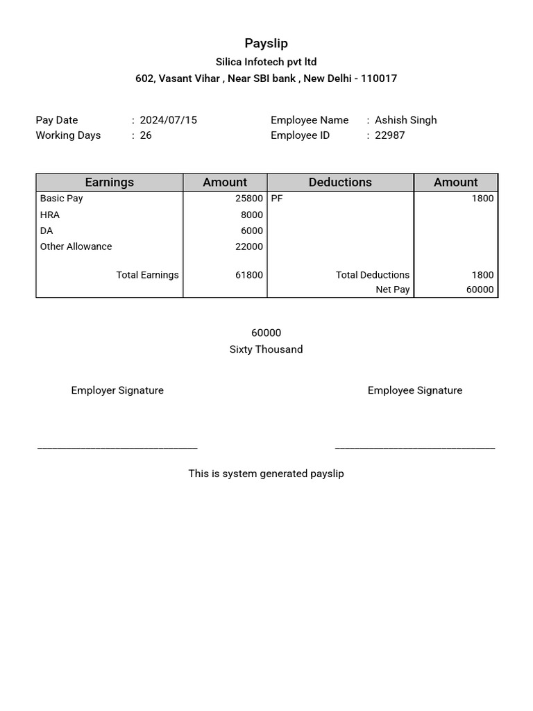 Payslip June | PDF | Finance & Money Management