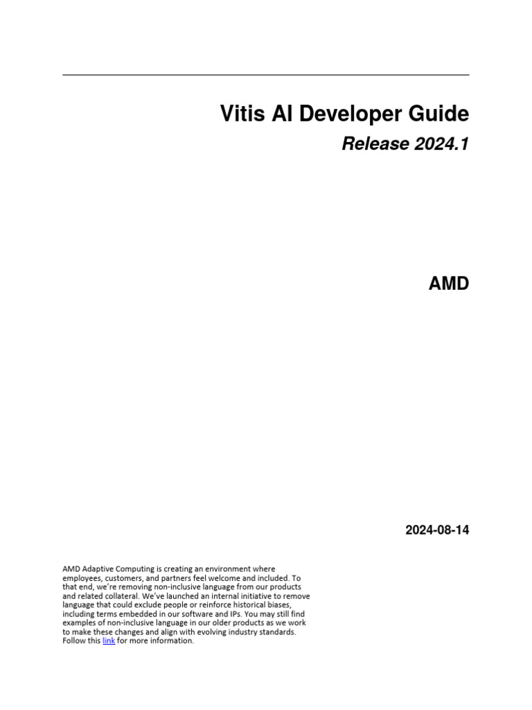 Ug1703 Vitis Ai Developer Guide WTMKX | PDF | Artificial Intelligence | Intelligence (AI ...