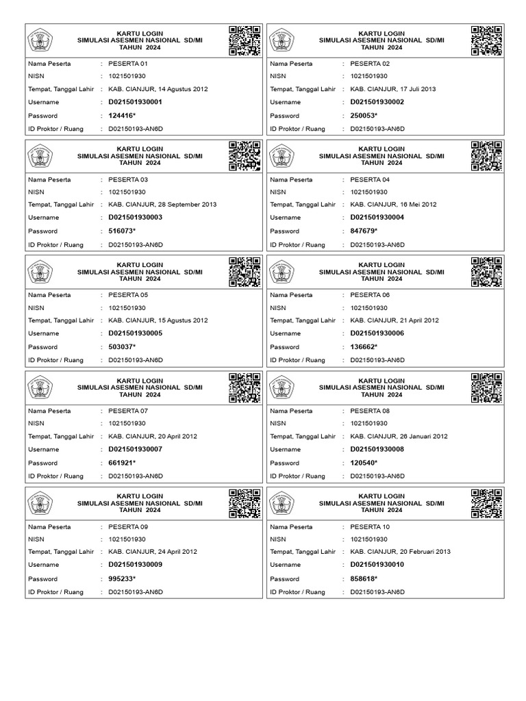Asesmen Nasional - Tahun 2024 KRTU P | PDF