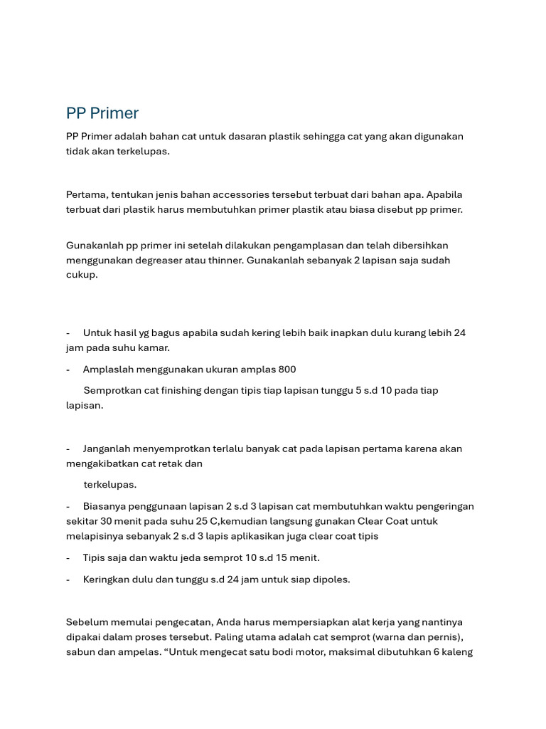 PP Primer | PDF | Seni | Teknologi & Rekayasa