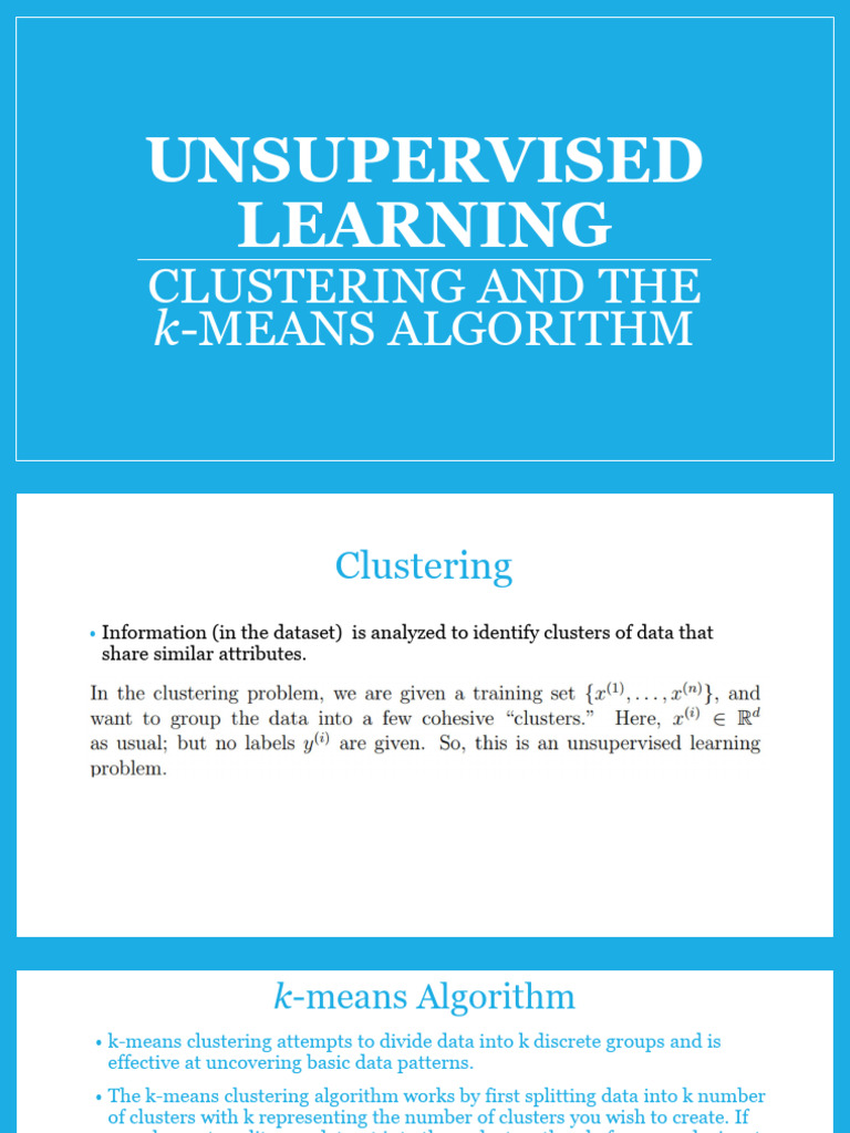 k-Means Clustering Explained | PDF | Cluster Analysis | Statistical Analysis