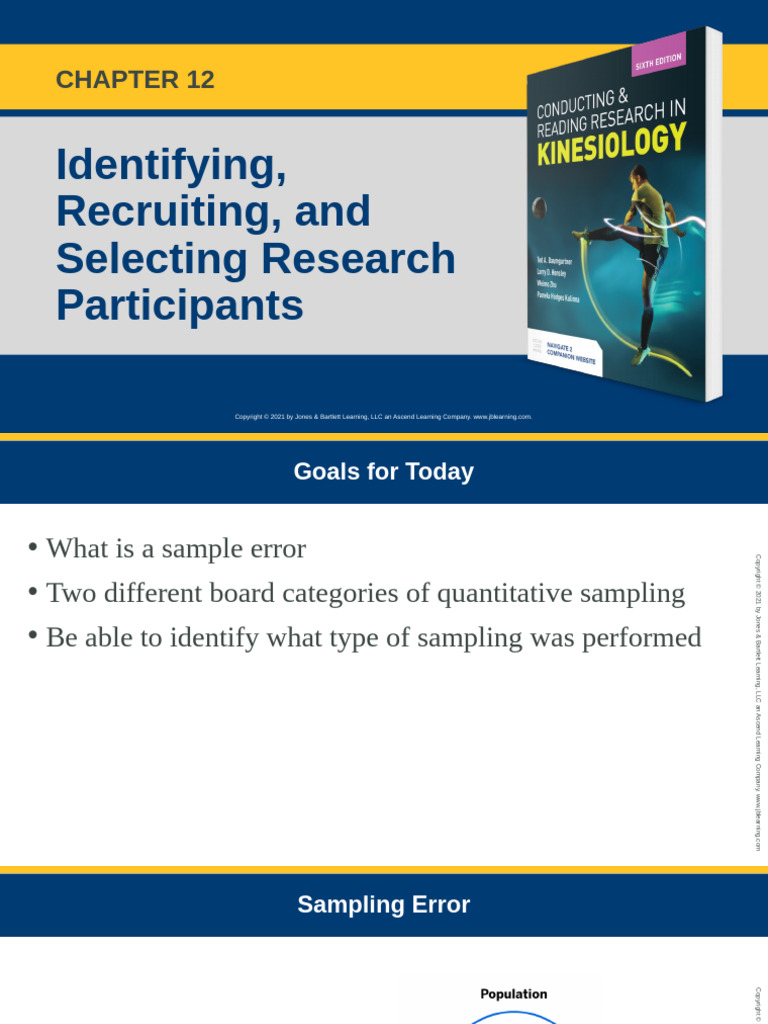 Slid CH12 | PDF | Sampling (Statistics) | Qualitative Research