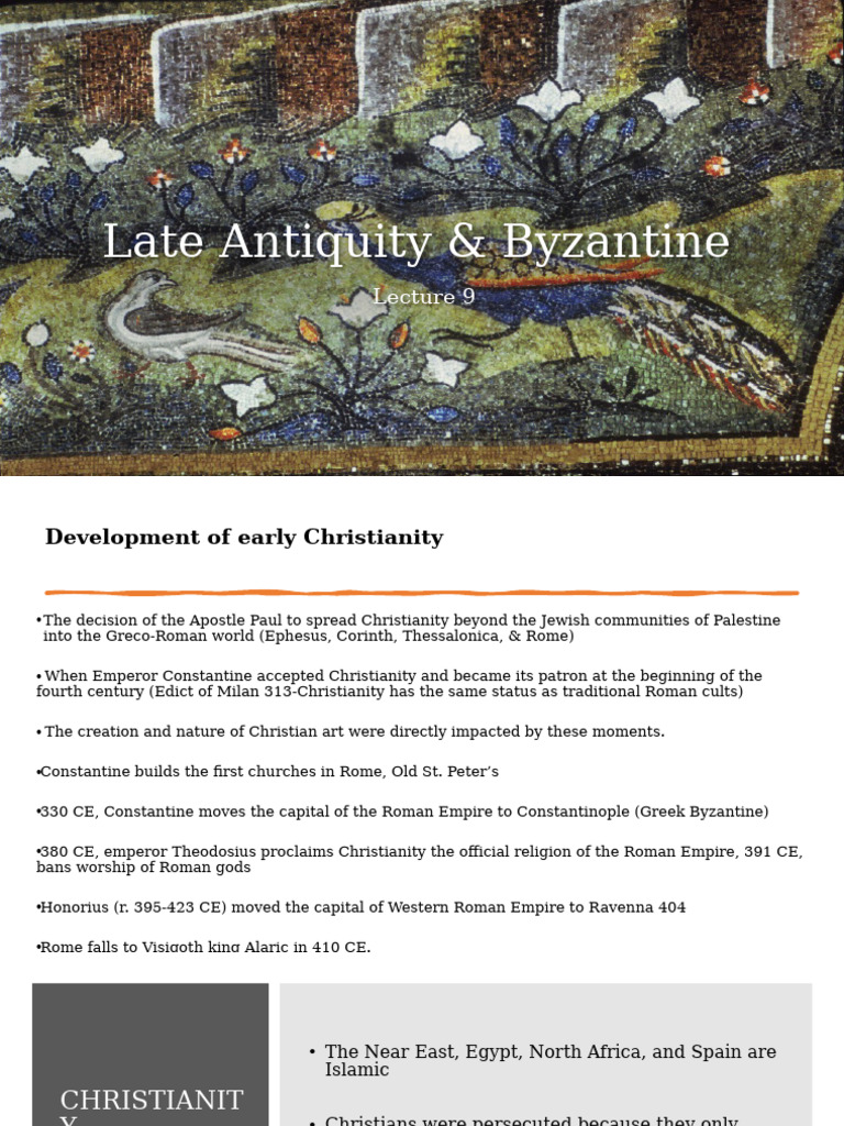 Late Antiquity & Byzantine | PDF | Byzantine Empire | Early Christianity