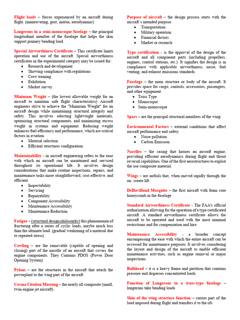 Aircraft Structures RECITATION | PDF | Aircraft | Fuselage