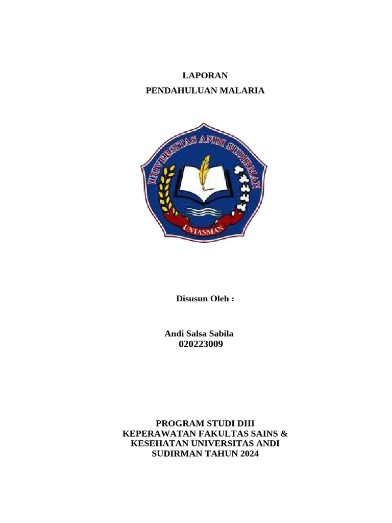 Malaria - Kelompok 1 Andi Salsa Sabila | PDF | Sains & Matematika