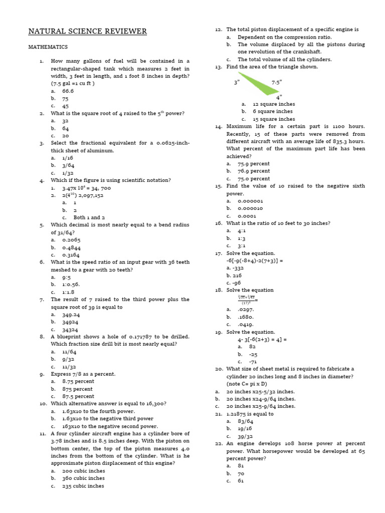 Amt Natural Science Questions | PDF | Welding | Construction