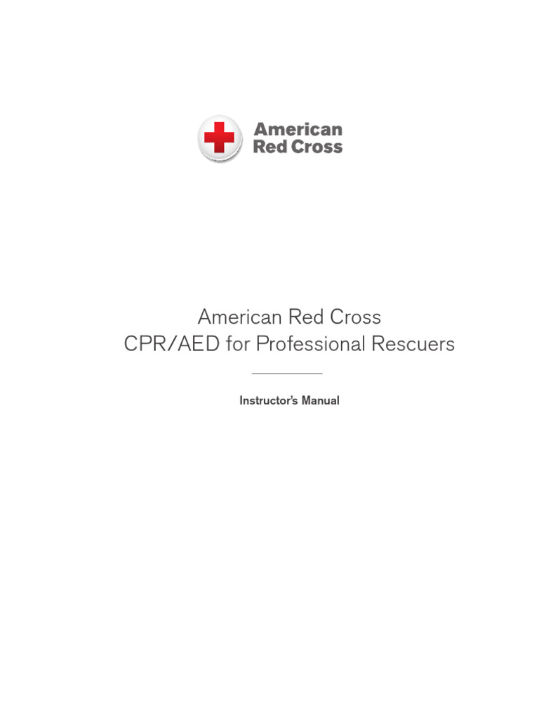 CPR-AED For Professional Rescuers Instructor's Manual (Updated November ...