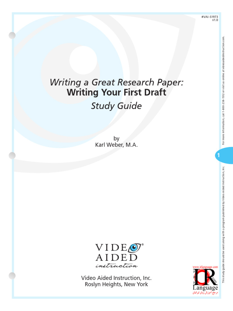 07 Writing Your First Draft | PDF | Thesis