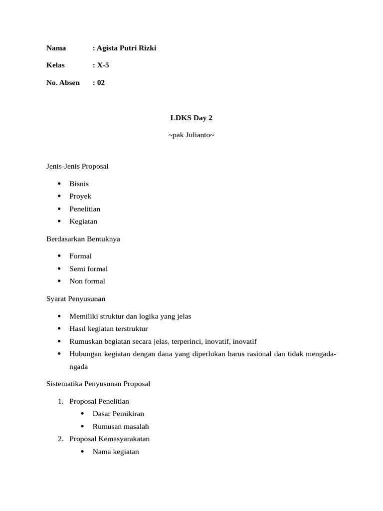 Resume Agista Putri Rizki | PDF