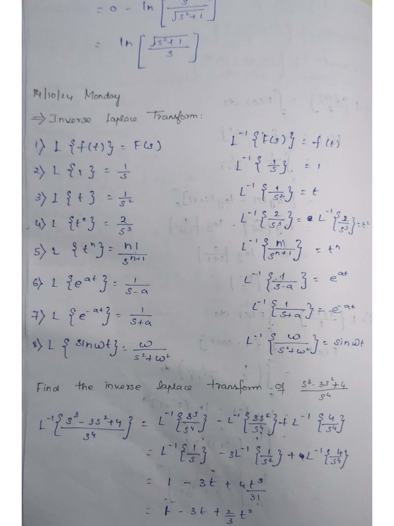 Differential Equations Inverse Laplace | PDF
