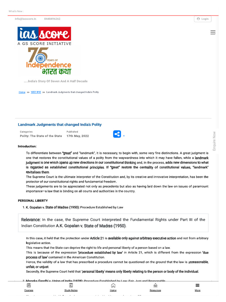 Important Judgements | PDF Important Judgements | PDF