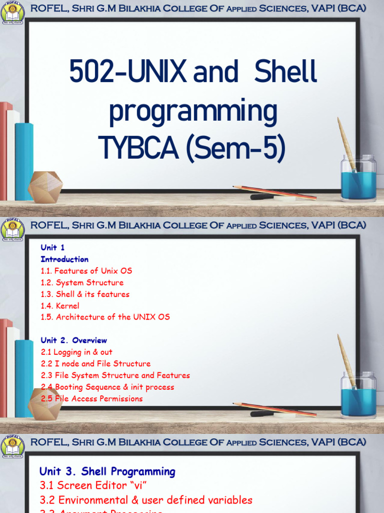 502 UNIX (PPT All Unit) | PDF | Filename | Utility Software
