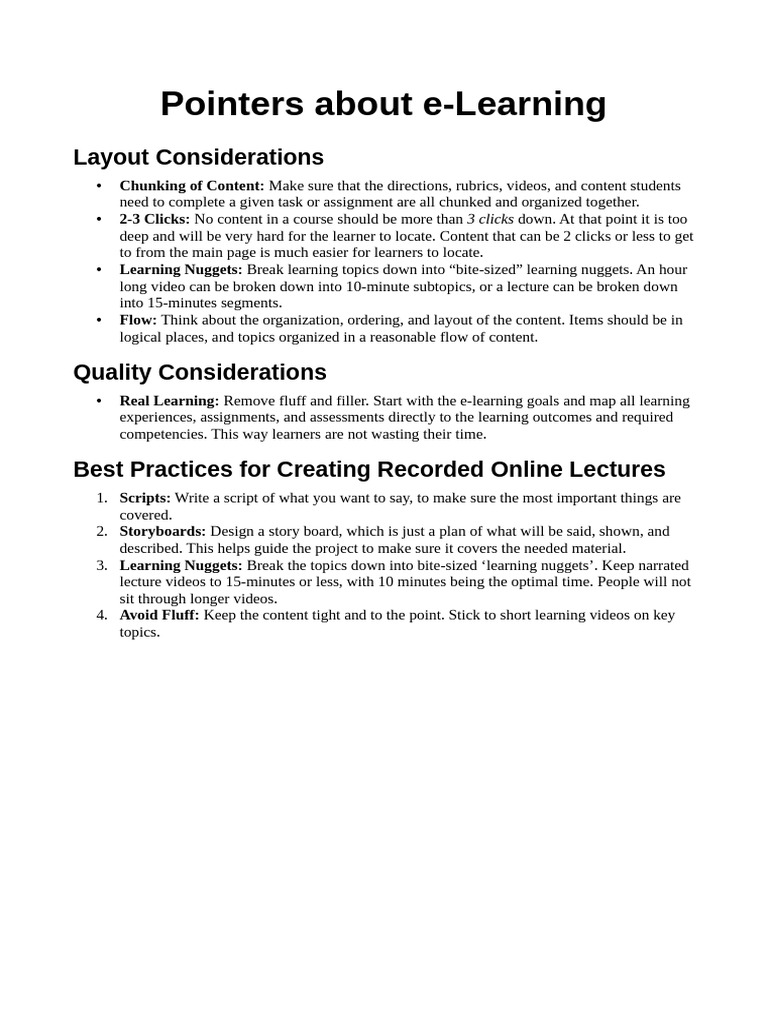 E Learning Pointers | PDF | Career & Growth | Business