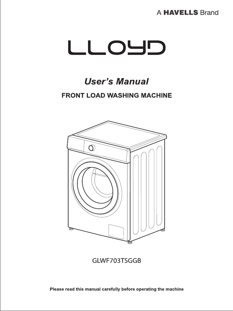Lloyd Washing Machine Manual | PDF